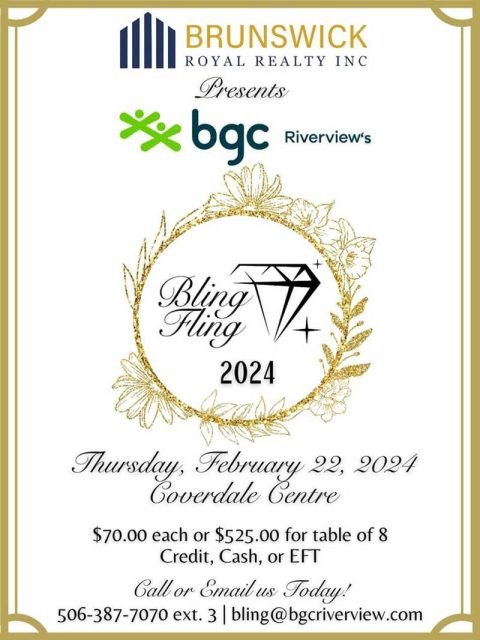 Bling Fling! | Volunteer Centre of Southeastern New Brunswick | Centre ...